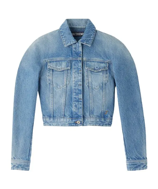 Jacquemus The Ovalo De-nîmes Denim Jacket - Blue
