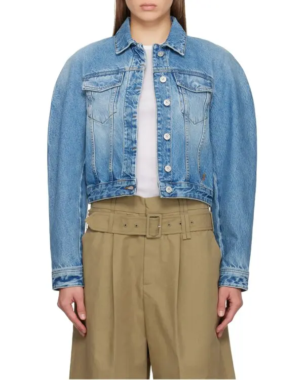 Jacquemus The Ovalo De-nîmes Denim Jacket - Blue