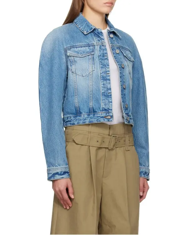 Jacquemus The Ovalo De-nîmes Denim Jacket - Blue