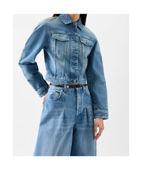 Jacquemus The Ovalo De-nîmes Denim Jacket - Blue