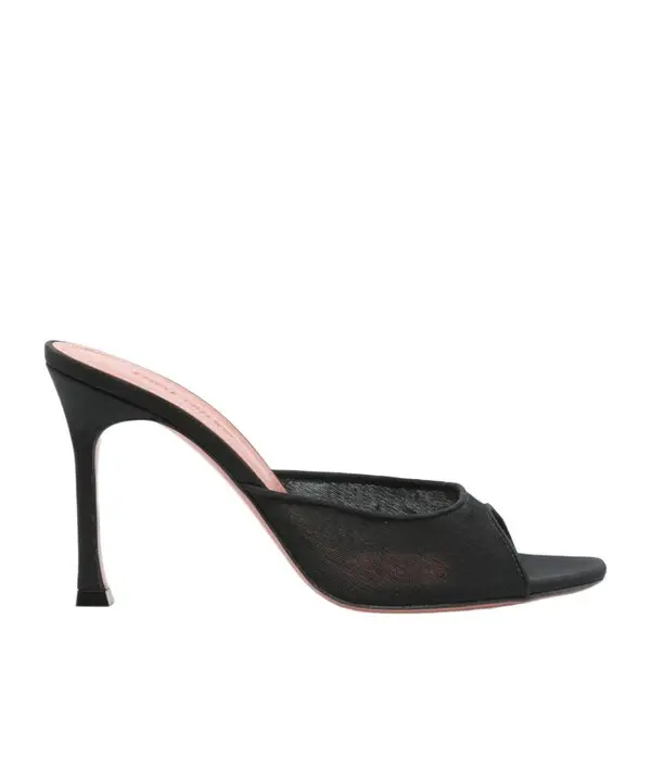 Amina Muaddi 100mm Peep-toe High Stiletto Heel Sandals - Black