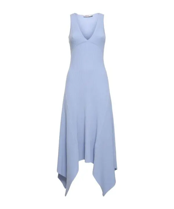 Simkhai Kiara Sleeveless V-neck Dress With Asymmetrical Hem