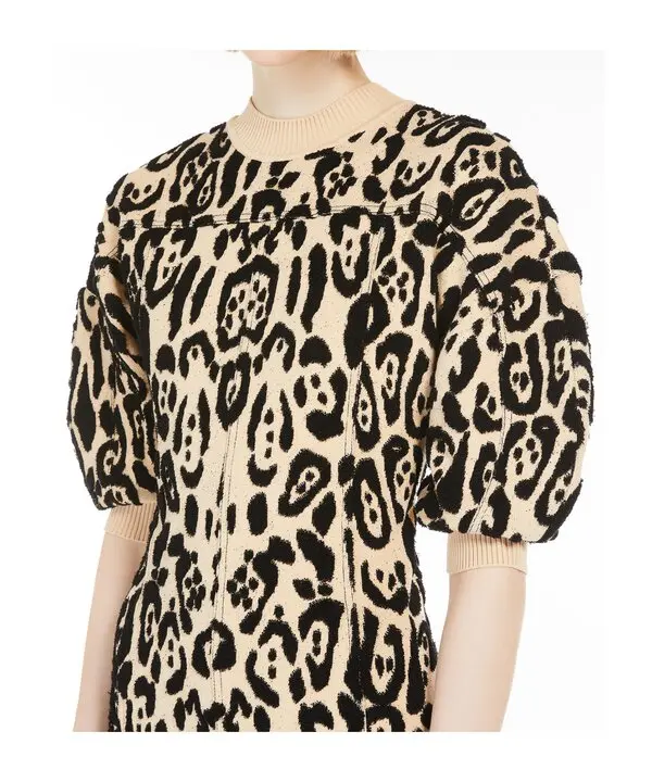 Sportmax Animal Print Jacquard Knit Dress