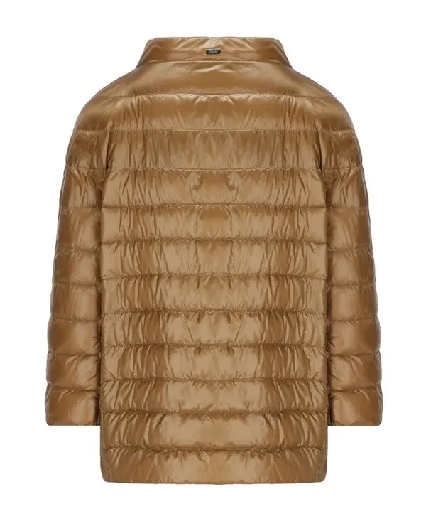 Herno Mock Neck Puffer Jacket - Brown