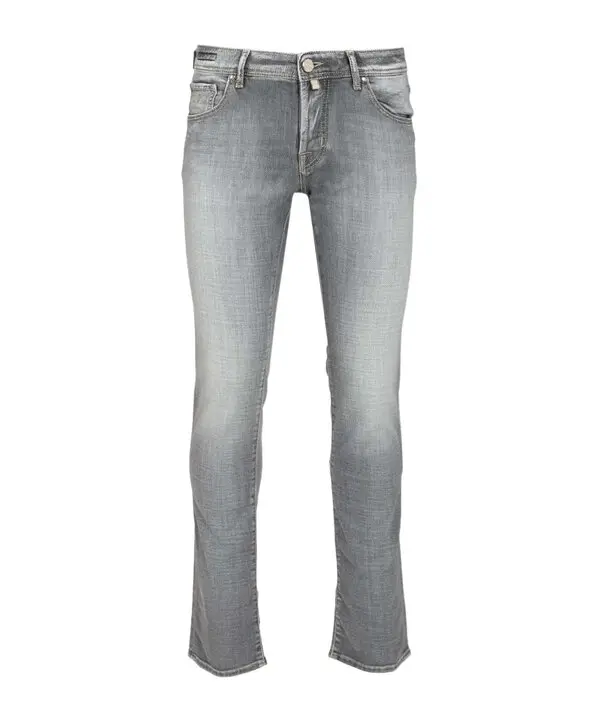 Jacob Cohen Slim Fit Jeans With Logo Patch - Gray