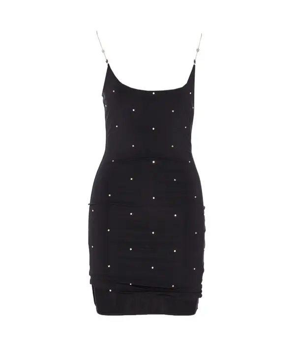 Amiri Embellished Strappy Mini Dress - Black