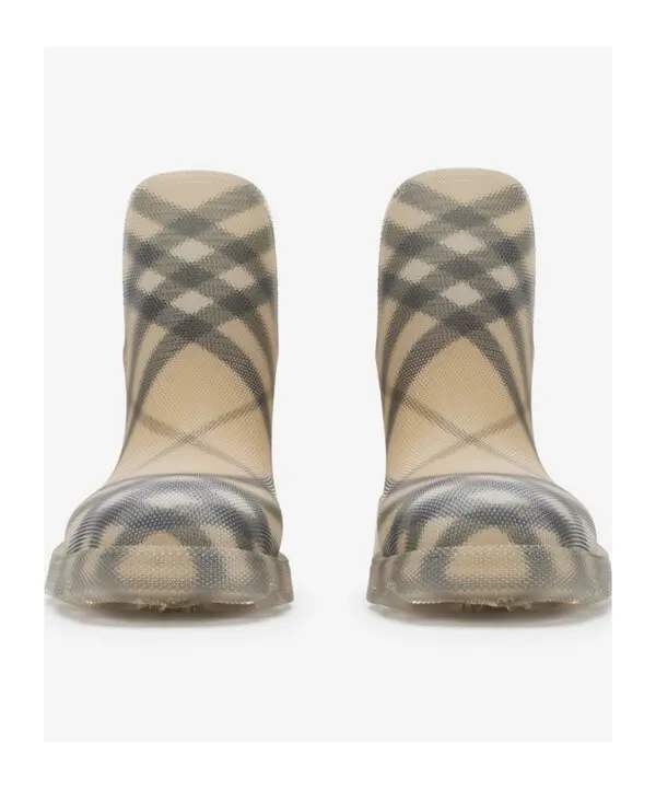 Burberry Checked Pull On Boots - Granule
