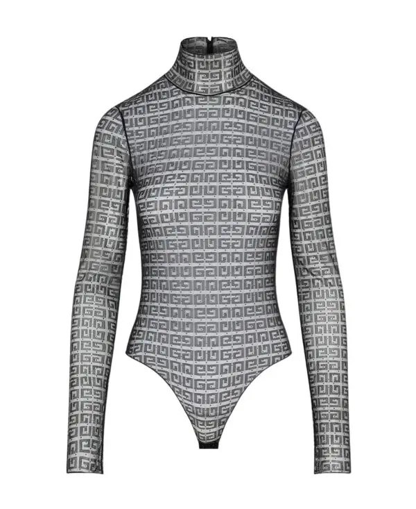 Givenchy 4g Motif Long-sleeved Bodysuit - Black