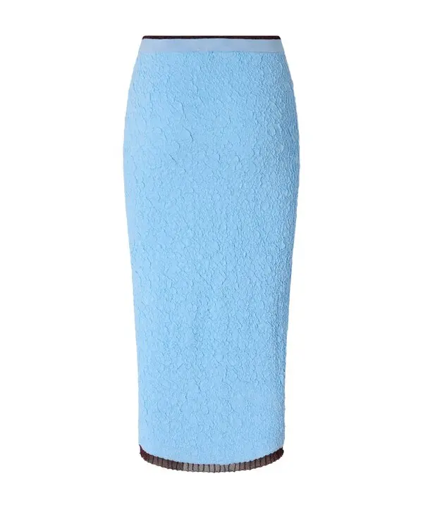 Pinko Textured Midi Skirt - Blue