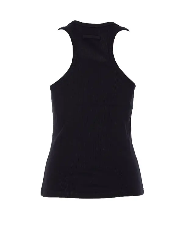 JEAN PAUL GAULTIER Ribbed Sleeveless Tank Top With Embellishment