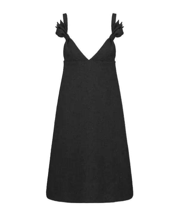 Dior Flared Dress With Bow Detail - Black