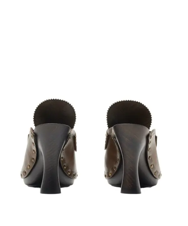 Burberry Potter Stud Embellished Slip-on Mules - Splinter