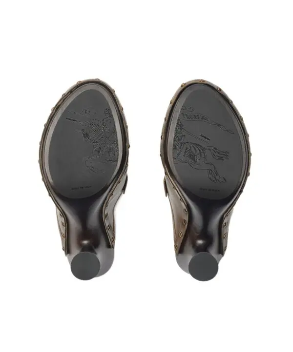 Burberry Potter Stud Embellished Slip-on Mules - Splinter