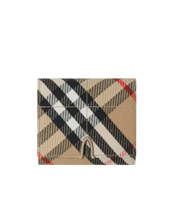 Burberry Vintage Check-printed Snip Folded Wallet - Sand