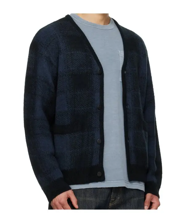 Carhartt Work In Progress Jacquard Check Long-sleeved Cardigan
