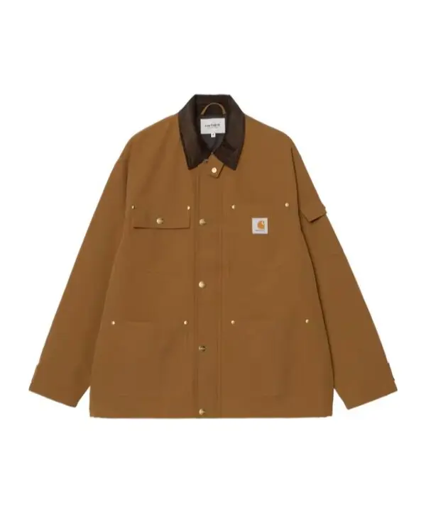 Carhartt Work In Progress Clapton Corduroy-collar Pocket Jacket - Hamilton Brown / Tobacco