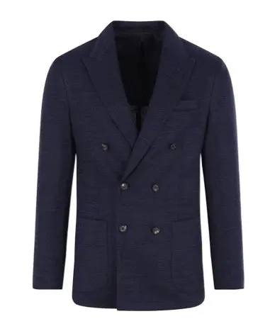 Eleventy Double-breasted Suit Jacket With Notch Lapel - Black