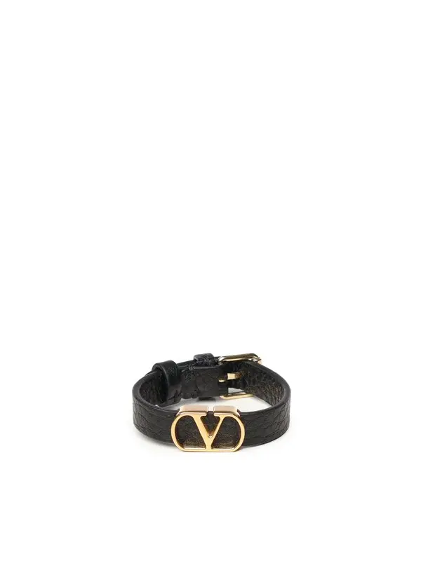 Valentino Garavani Vlogo Signature Buckled Bracelet - Black