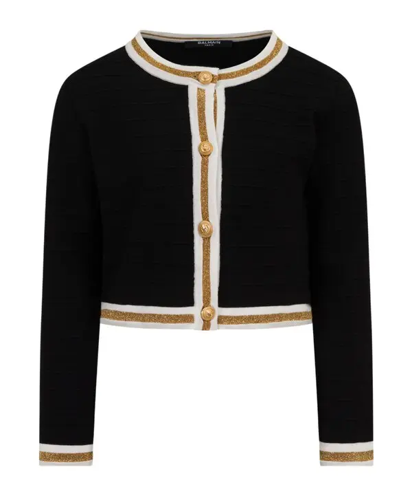 Balmain Trim-detail Button-up Jacket - Black