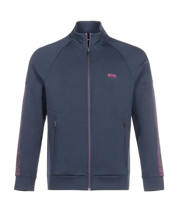 Hugo Boss Zip-up Casual Jacket With Logo Detail