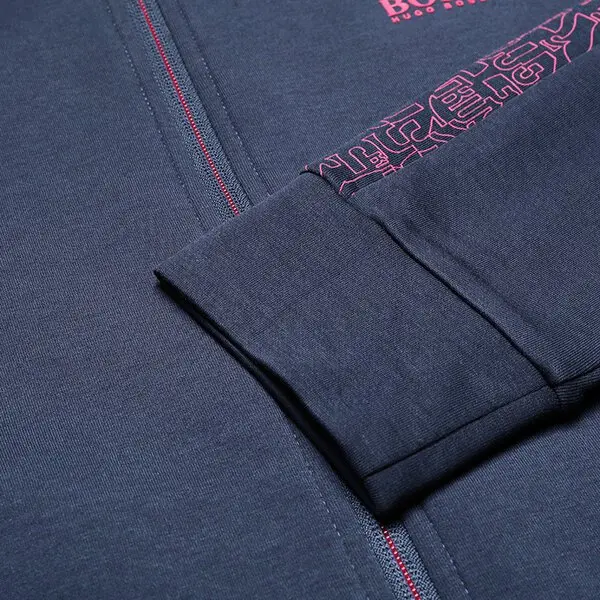 Hugo Boss Zip-up Casual Jacket With Logo Detail
