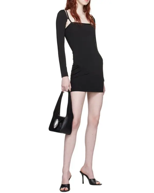 Alexander Wang Square Neck Long Sleeve Minidress