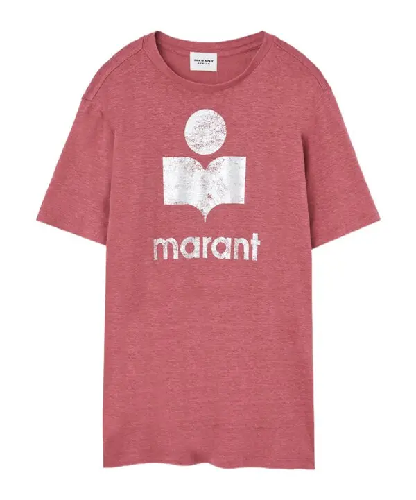 Isabel Marant Étoile Zewel Logo Printed Crewneck T-shirt - Pink