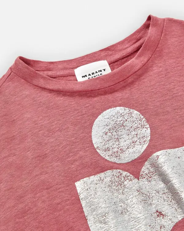 Isabel Marant Étoile Zewel Logo Printed Crewneck T-shirt - Pink