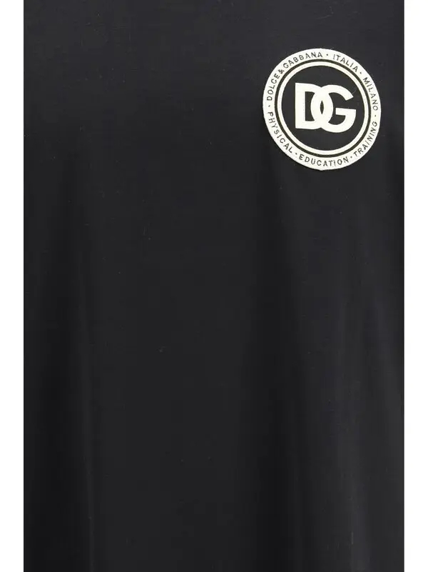 Dolce & Gabbana Dolce Gabbana Logo Patch Crewneck T-shirt - Black