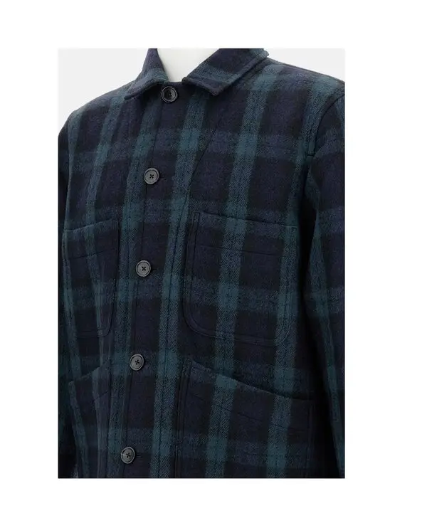 Paul Smith Checked Shirt Jacket - Black