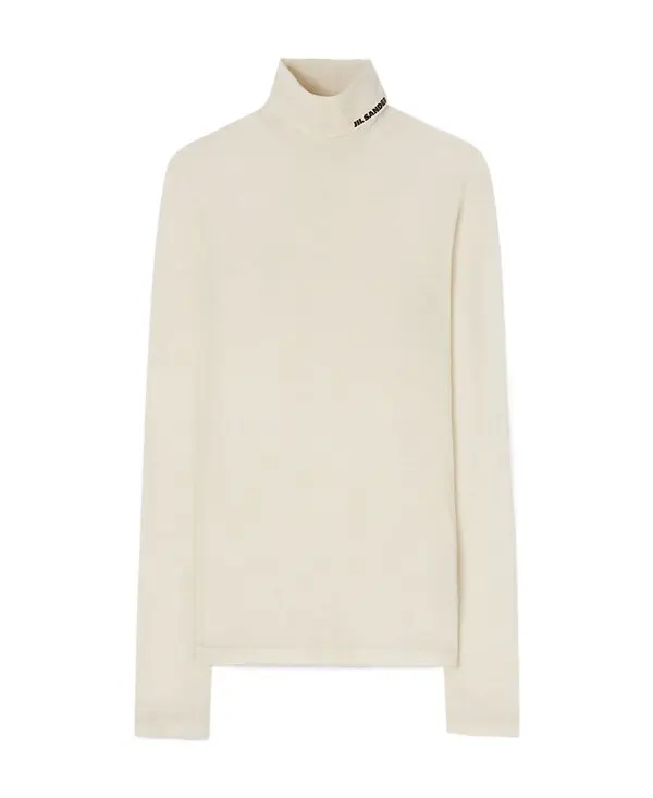 JIL SANDER Logo Printed Long-sleeved Jumper