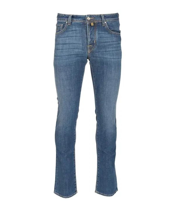 Jacob Cohen Slim Fit Jeans With Logo Patch - Blue
