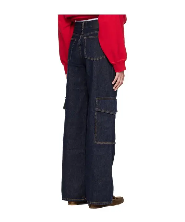 GANNI Straight Leg Cargo Jeans