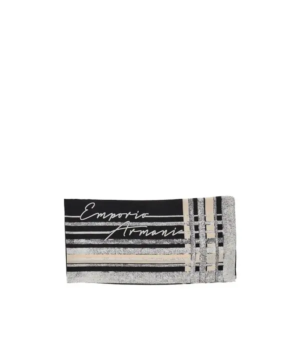 Emporio Armani Pattern Scarf - Black
