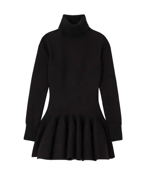 Valentino Garavani Pleated High-neck Mini Dress
