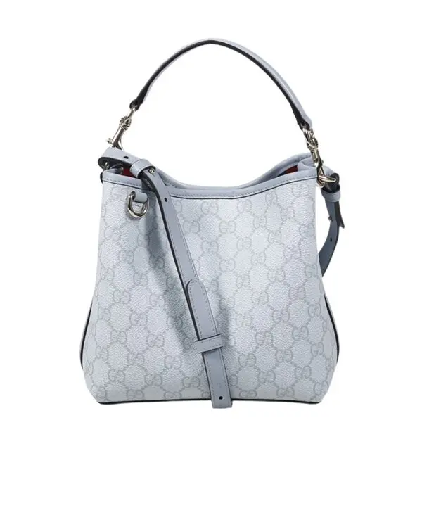 Gucci Gg Emblem Small Bucket Bag - Gray