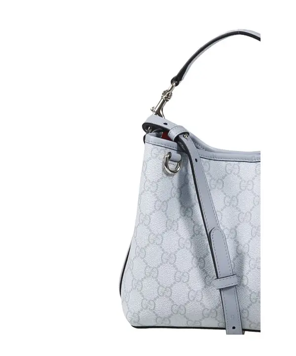 Gucci Gg Emblem Small Bucket Bag - Gray