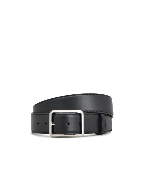 TOD'S Classic Logo Engraved Buckle Belt - Black