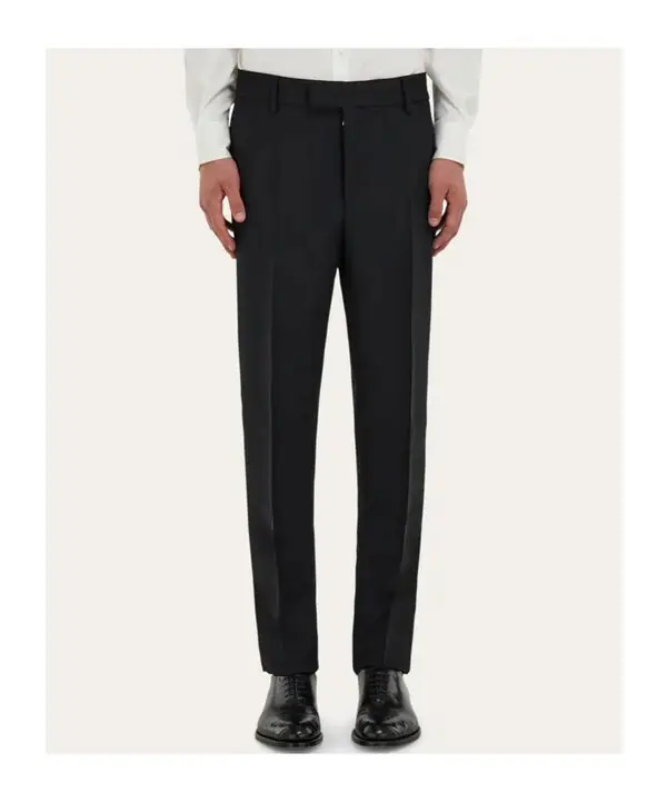 FERRAGAMO Tailored Straight-leg Trousers - Black