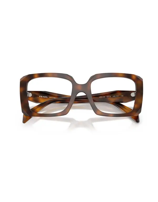 Prada Rectangular Full Rim Eyeglasses - Brown