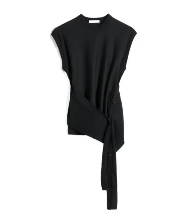 LEMAIRE Sleeveless Buttoned Knitted Top
