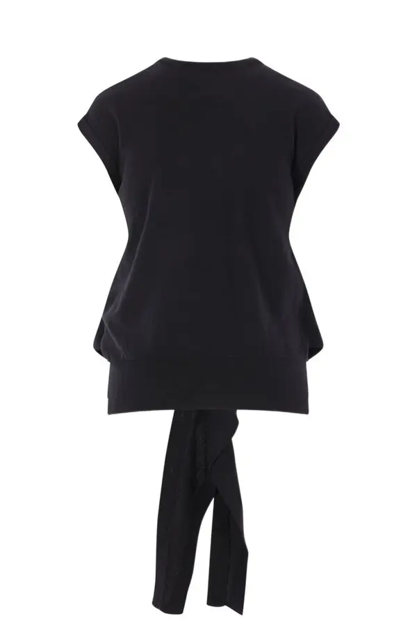 LEMAIRE Sleeveless Buttoned Knitted Top - Black