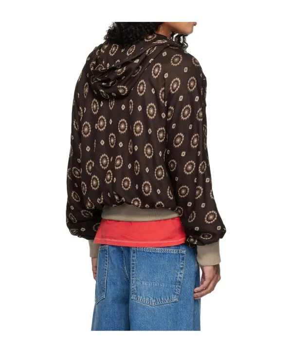 EDWARD CUMING Jacquard Pattern Zip-up Hoodie