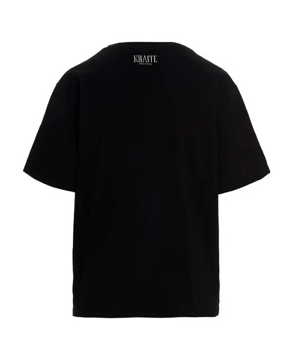 Khaite Mae Logo Patch Crewneck T-shirt