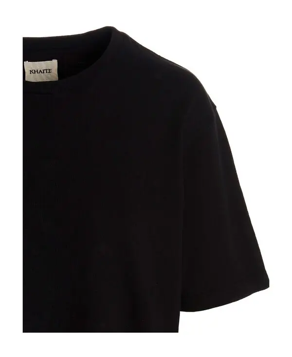 Khaite Mae Logo Patch Crewneck T-shirt