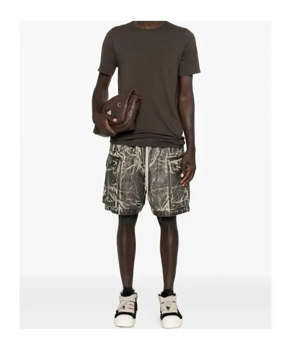 Rick Owens Short Sleeved Draped Hem T-shirt - Black