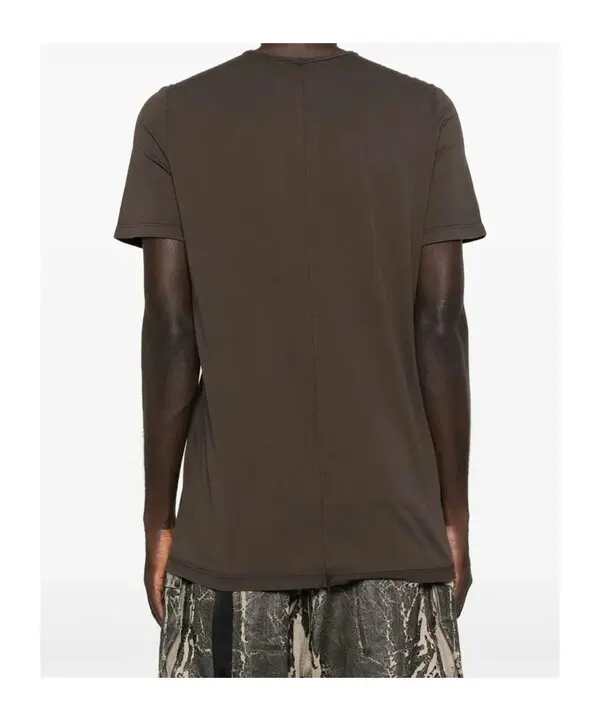 Rick Owens Short Sleeved Draped Hem T-shirt - Black