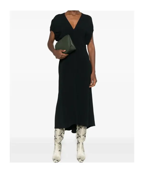 Victoria Beckham Edith V-neck Midi Dress