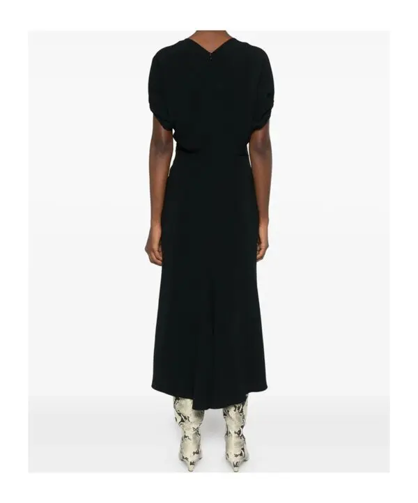Victoria Beckham Edith V-neck Midi Dress