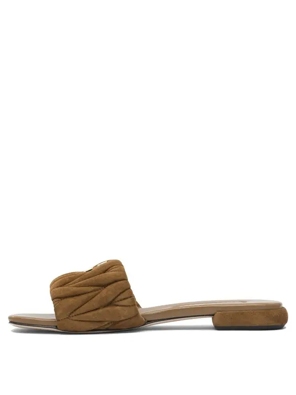 Miu Miu Open Toe Slip-on Sandals
